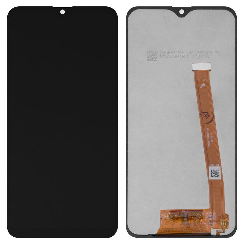 LCD compatible with Samsung A202 Galaxy A20e, (black, with wide edge ...
