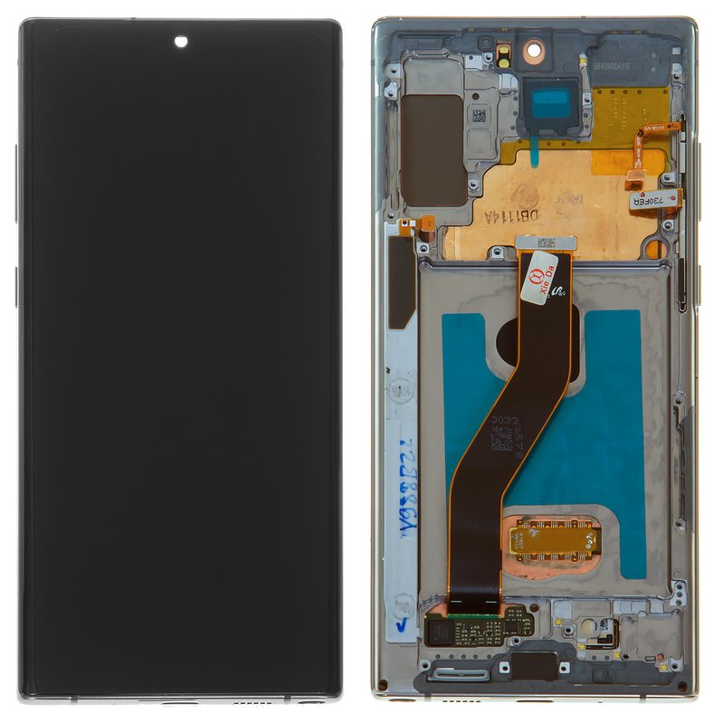 LCD compatible with Samsung N975F Galaxy Note 10 Plus, (silver, with ...