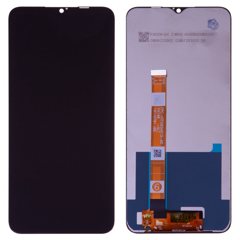 LCD compatible with Realme 5, (black, without frame, Original (PRC ...